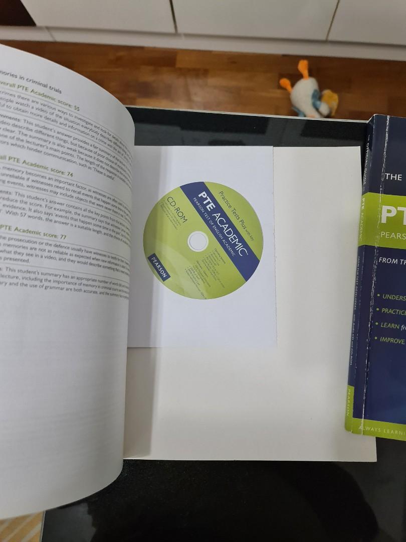 PTE academic pearson test of english official book with unopened CD ...