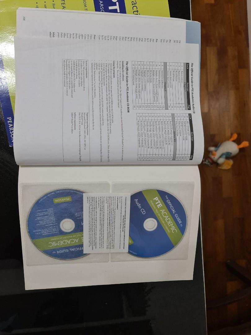 PTE academic pearson test of english official book with unopened CD ...