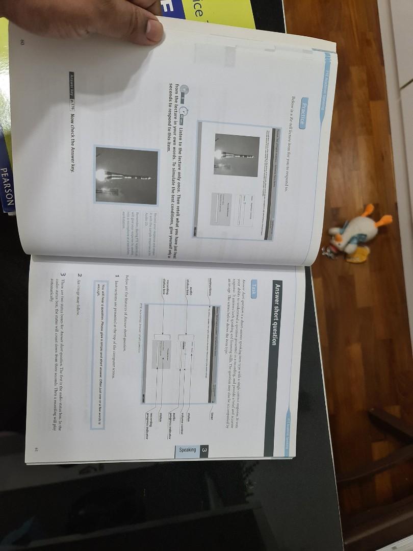PTE academic pearson test of english official book with unopened CD ...