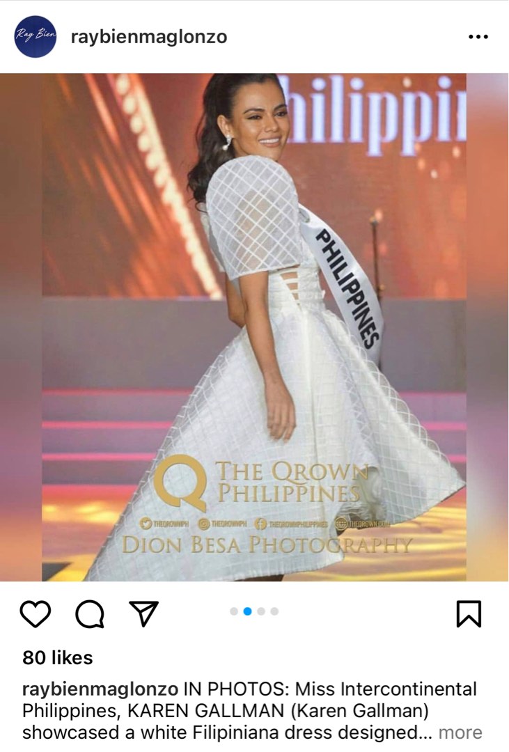 Raybien Maglonzo Blue Filipiniana Gown, Women's Fashion, Dresses & Sets ...