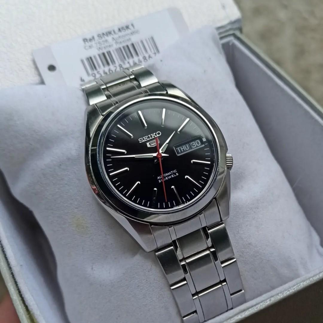 Seiko 5 - SNKL45 / SNKL45K1 Black - Dress Watch, Luxury, Watches on ...