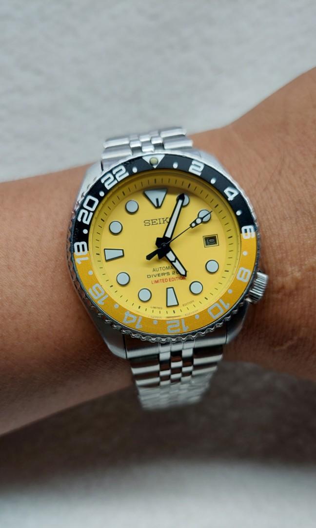 Seiko Diver MOD Bumblebee, Luxury, Watches on Carousell