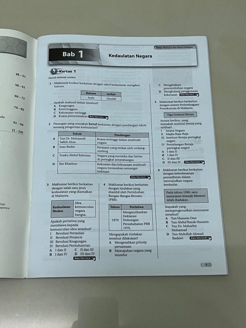 SEJARAH TINGKATAN 5 KSSM PRAKTIS TOPIKAL SPM ILMU BAKTI, Hobbies & Toys ...