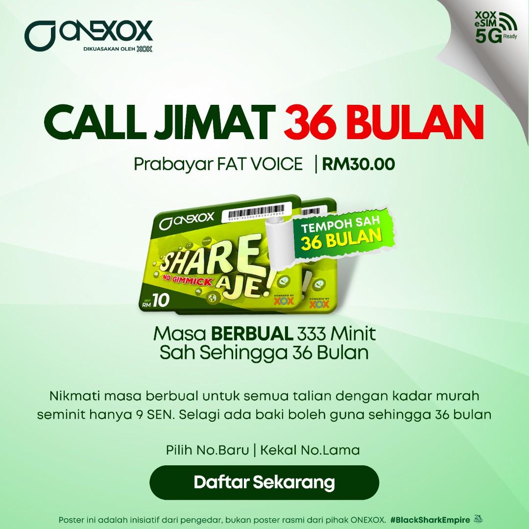 SIMKAD ONEXOX 36 BULAN EXPIRED, Mobile Phones & Gadgets, Mobile ...