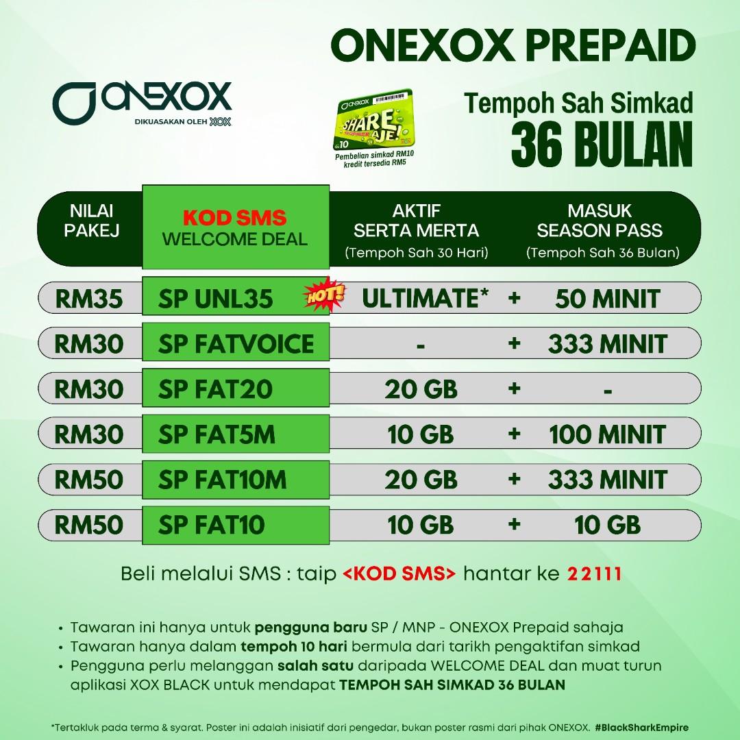 SIMKAD ONEXOX 36 BULAN EXPIRED, Mobile Phones & Gadgets, Mobile ...