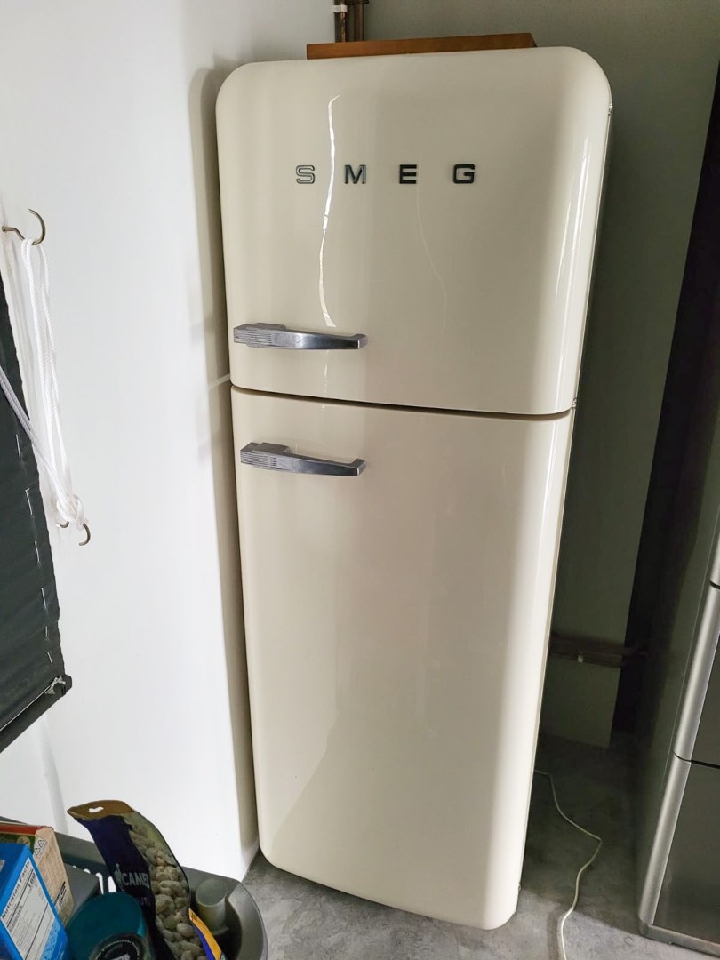 SMEG cream coloured fridge, TV & Home Appliances, Kitchen Appliances ...
