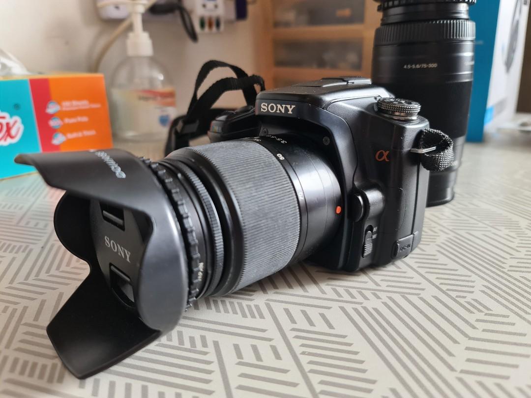 Sony Alpha a100 with Camera Bag, Photography, Cameras on Carousell