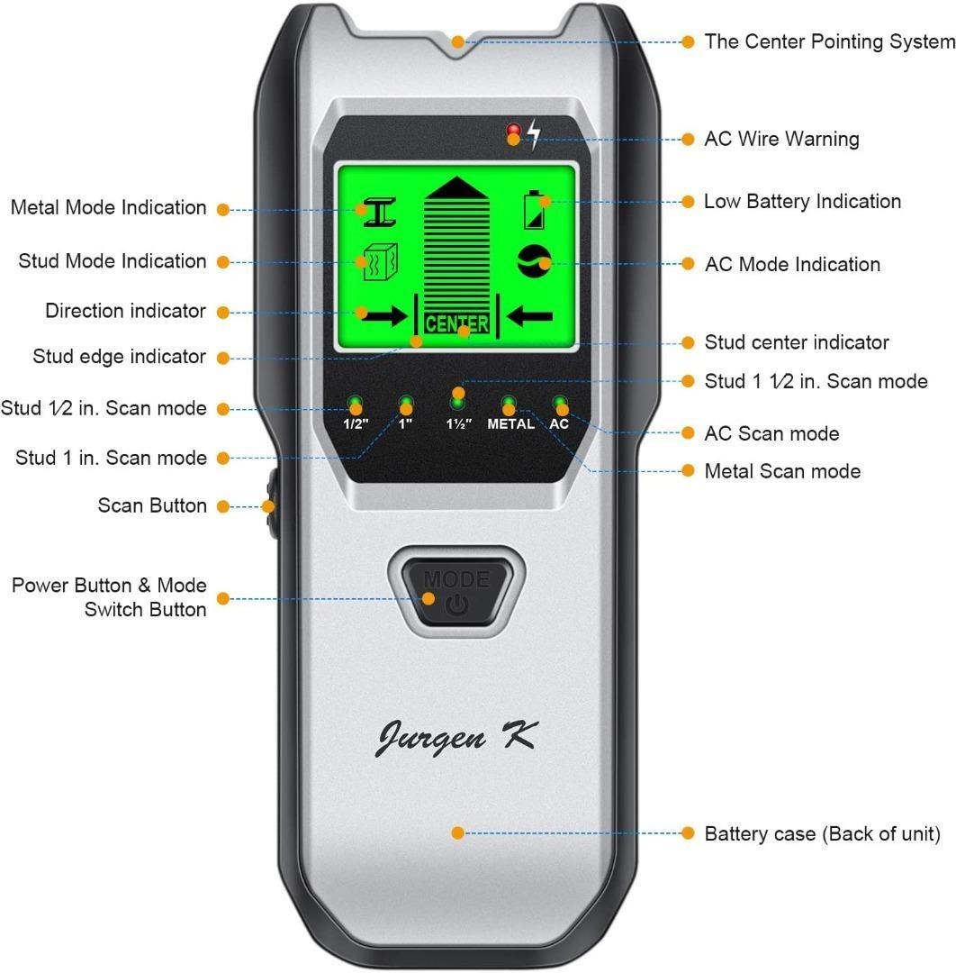 Stud Finder Wire Detector- Stud Detector Mutifunction Wall Scanner with ...