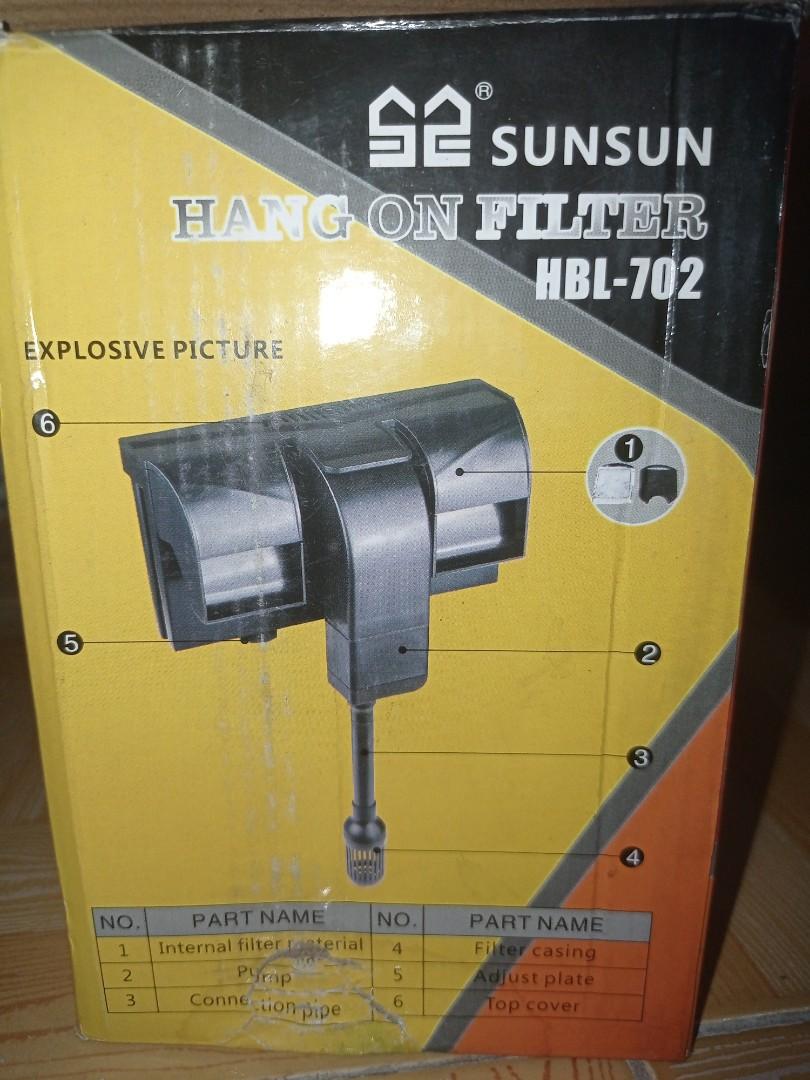 Brand New Sunsun Hang On Back (HOB) Filter HBL-702, Pet Supplies, Homes ...