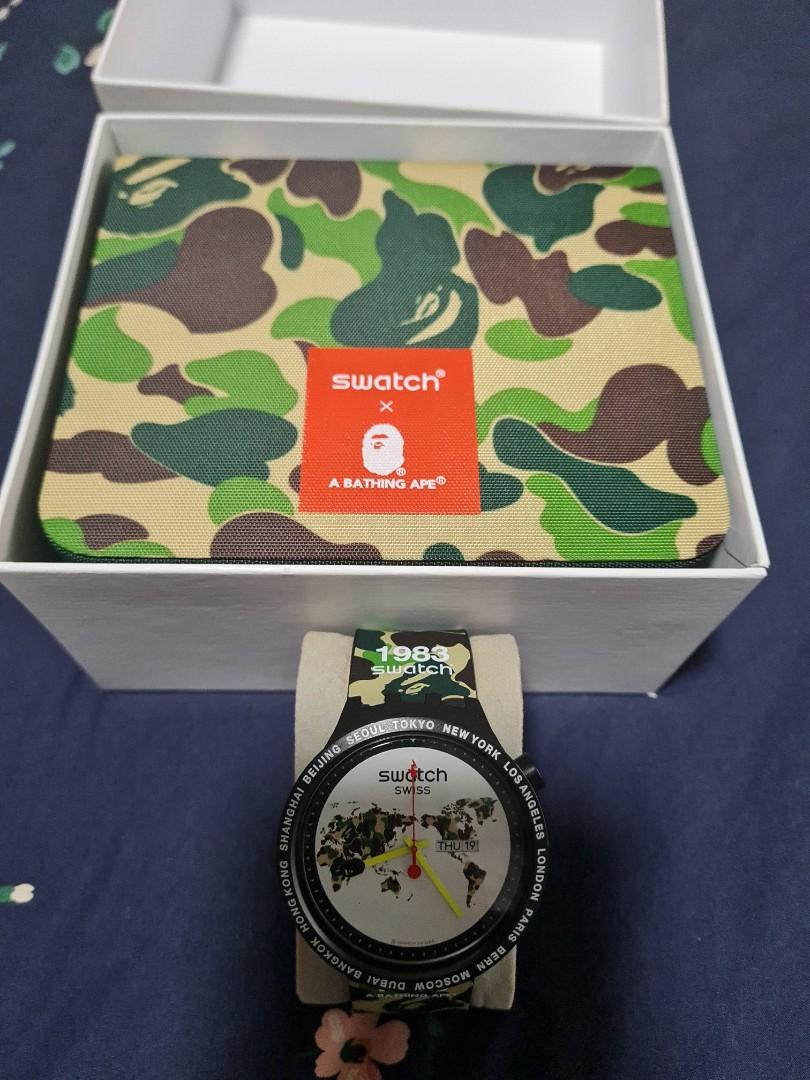 Swatch x bape watch, Men's Fashion, Watches & Accessories, Watches on ...