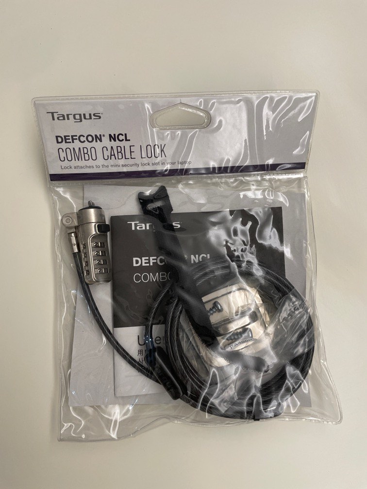Targus numerical laptop lock, Computers & Tech, Parts & Accessories ...