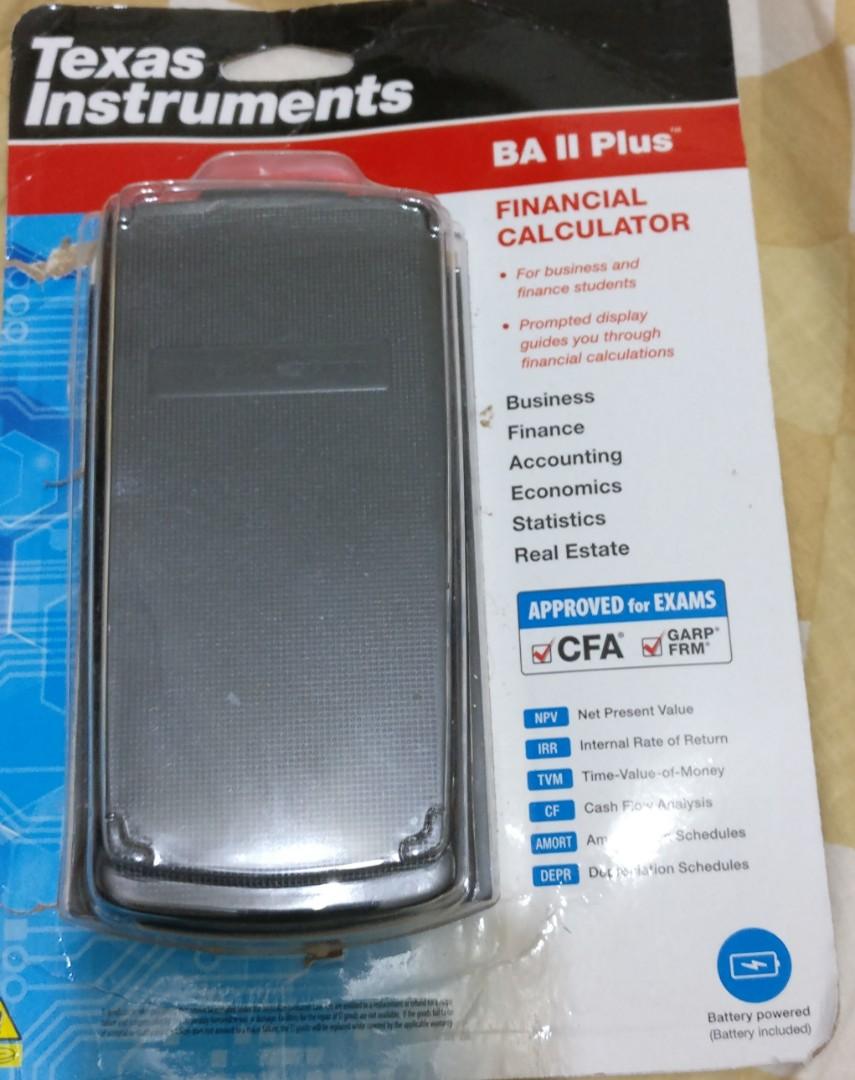 Texas Instruments BA II(2) Plus calculator, Mobile Phones & Gadgets ...