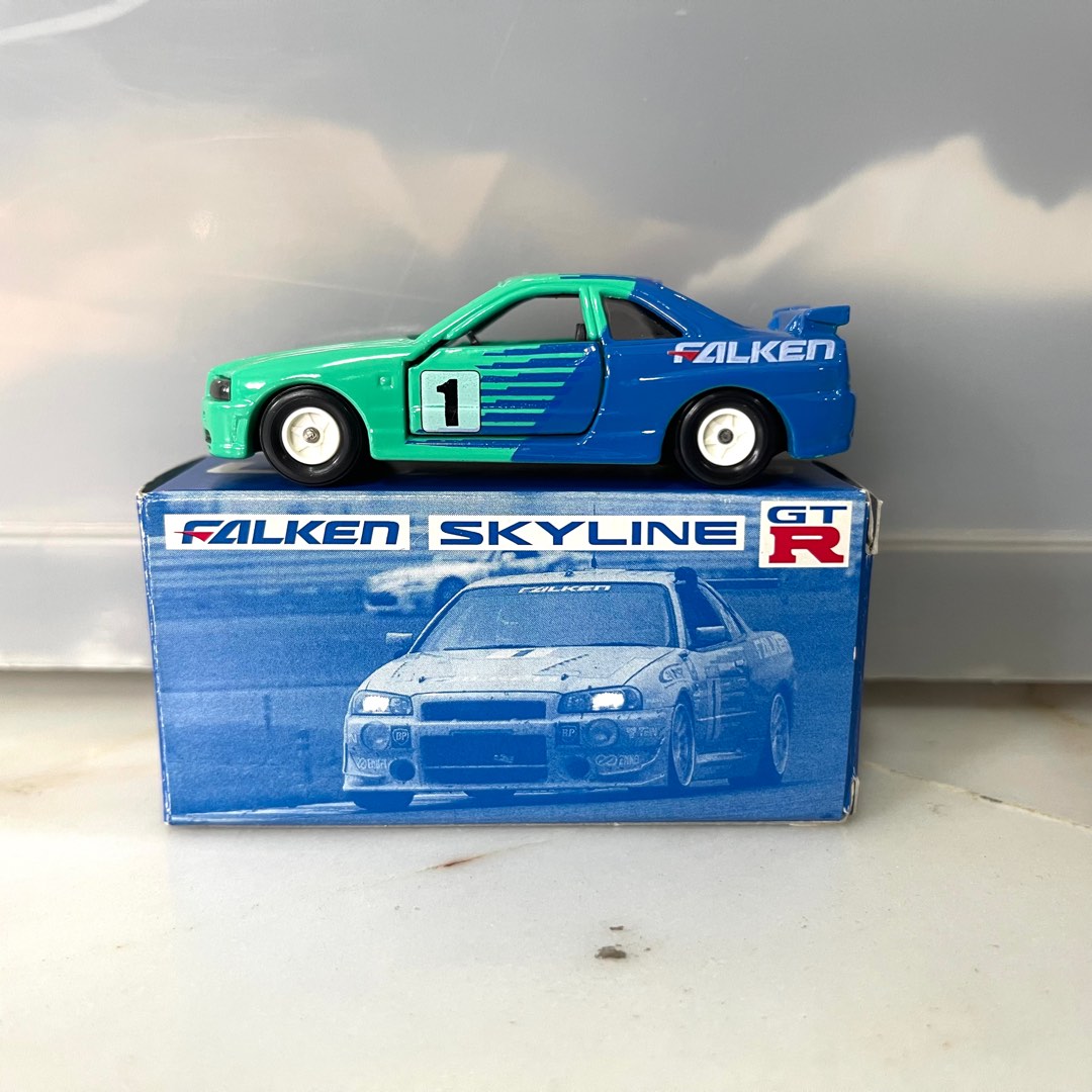 SOLD Tomica Falken Racing Nissan Skyline GTR R34, Hobbies & Toys, Toys ...