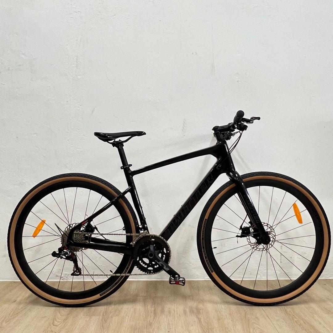 Twitter carbon fiber gravel straight bar hybrid bike, Sports Equipment ...