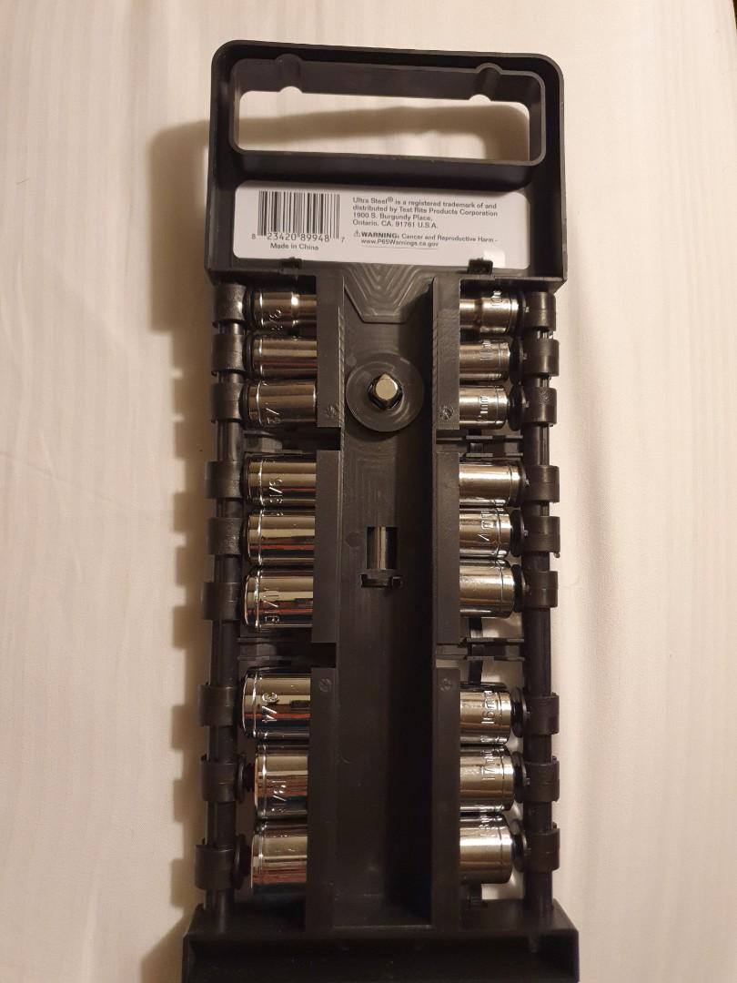 ULTRA STEEL - 3/8" Drive Ratchet Handle & Socket Set, Furniture & Home ...