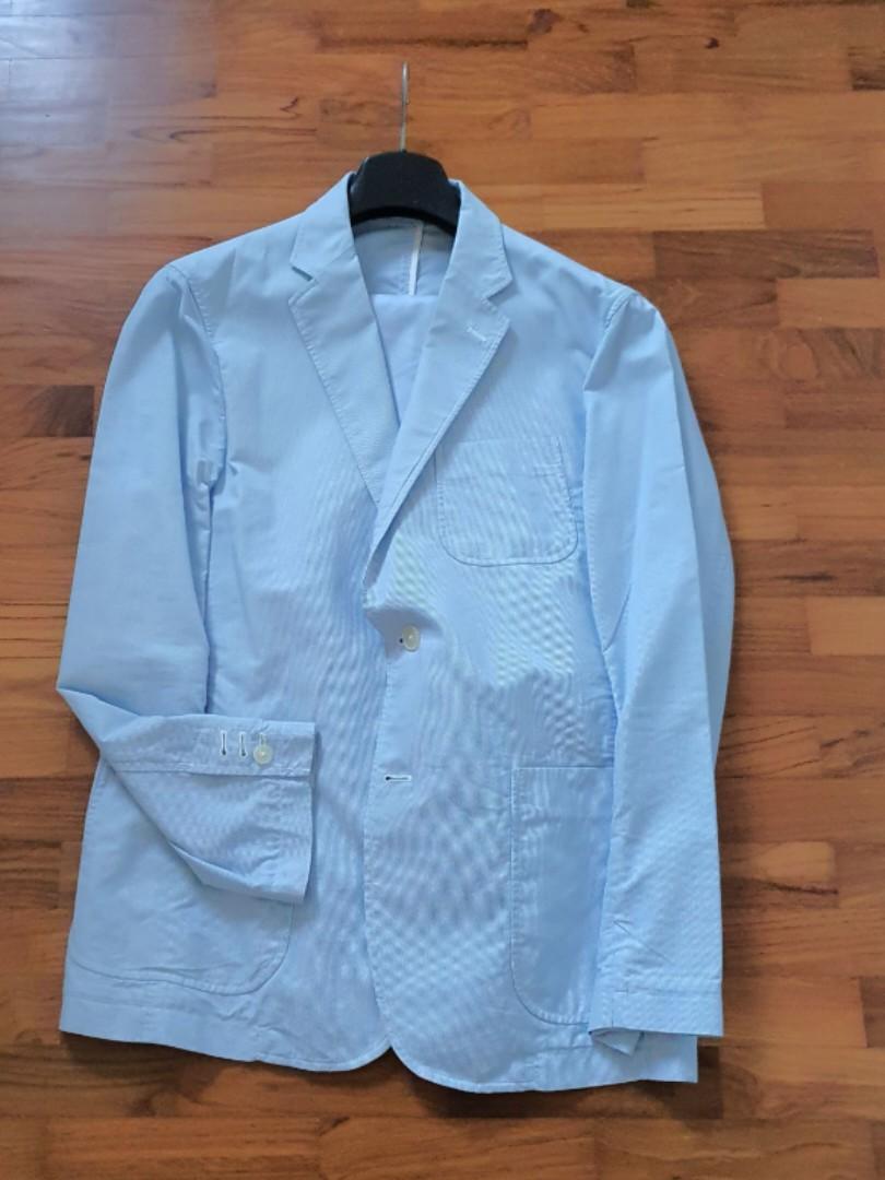 Uniqlo Business full suit blazer jacket and business pants light weight ...