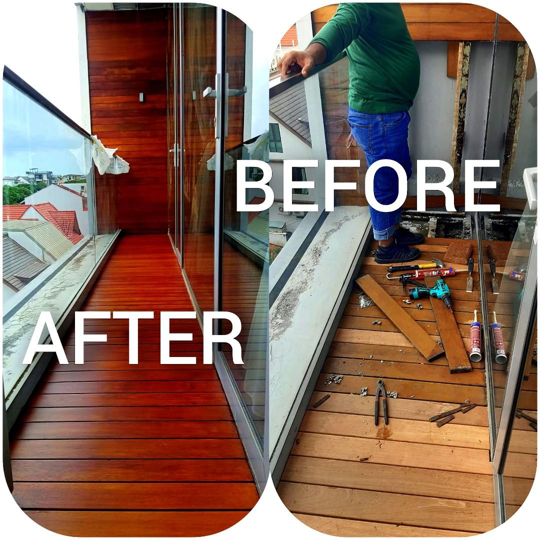 Varnishing Painting polishing Staining Refurbishing Installation Repair ...