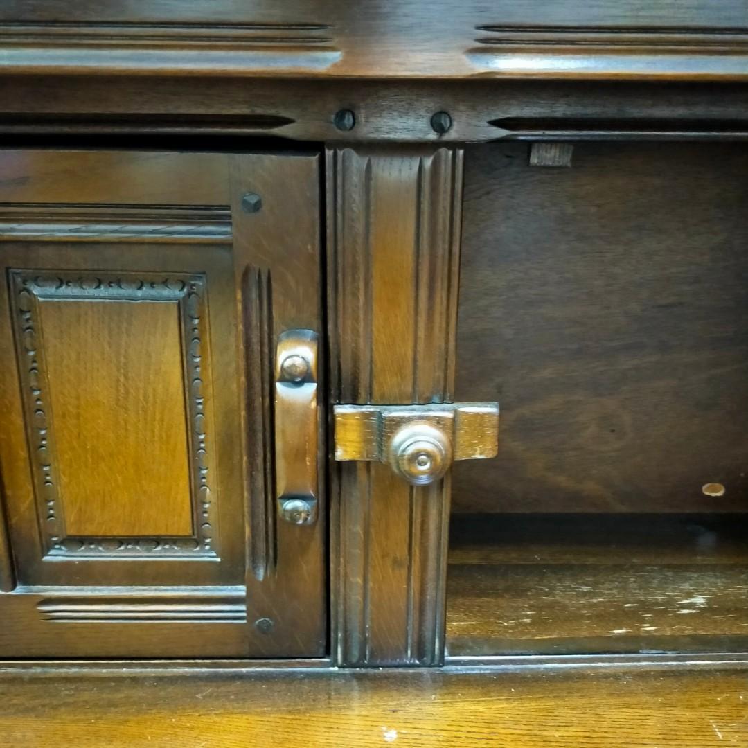 Vintage Colonial Sideboard Buffet Cabinet, Furniture & Home Living ...
