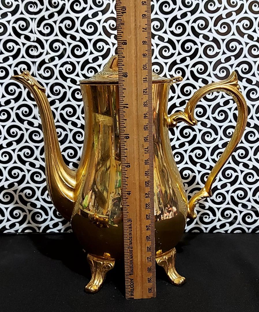 Vintage Gold Tea Set, Hobbies & Toys, Memorabilia & Collectibles ...