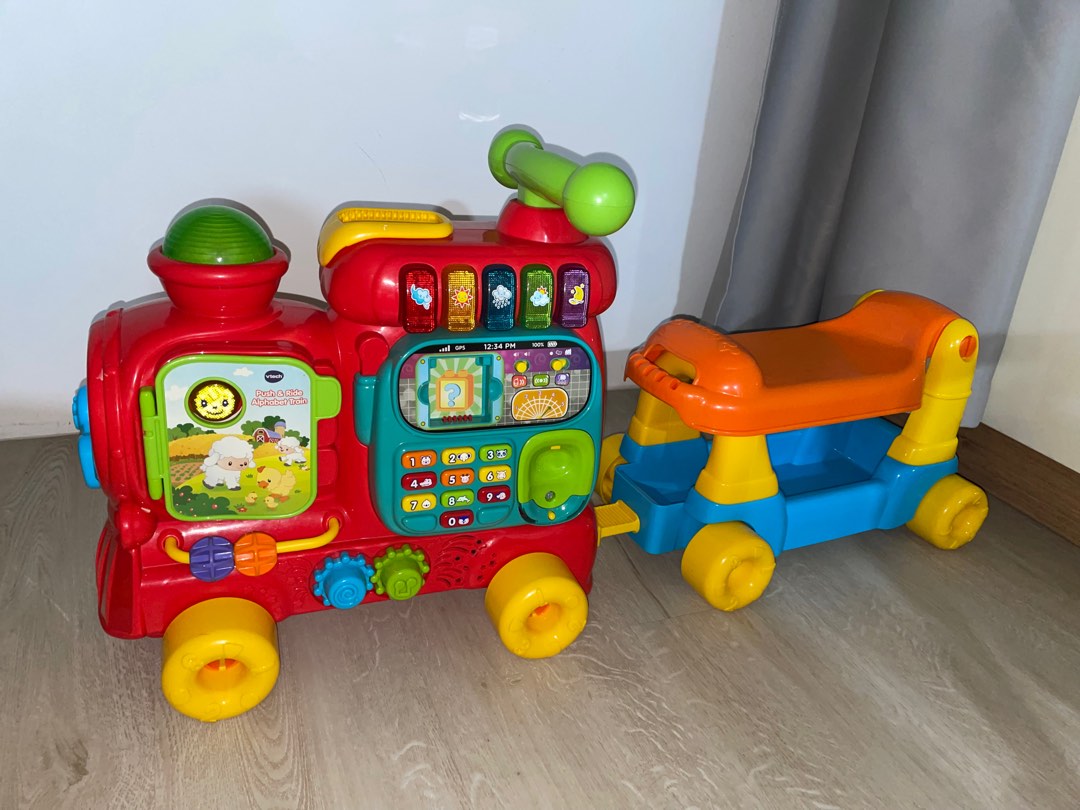Vtech push and ride alphabet train, Babies & Kids, Infant Playtime on ...