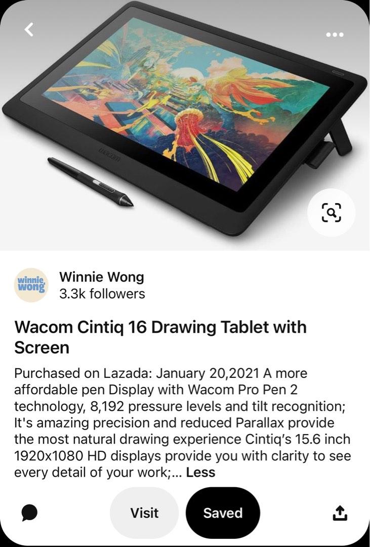 Wacom Cintiq 16 Tablet, Computers & Tech, Office & Business Technology on Carousell