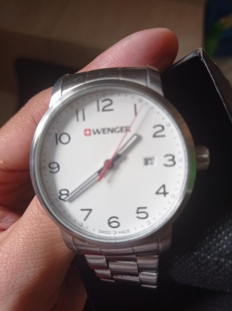 Wenger silver watch for men, Men's Fashion, Watches & Accessories, Watches on Carousell