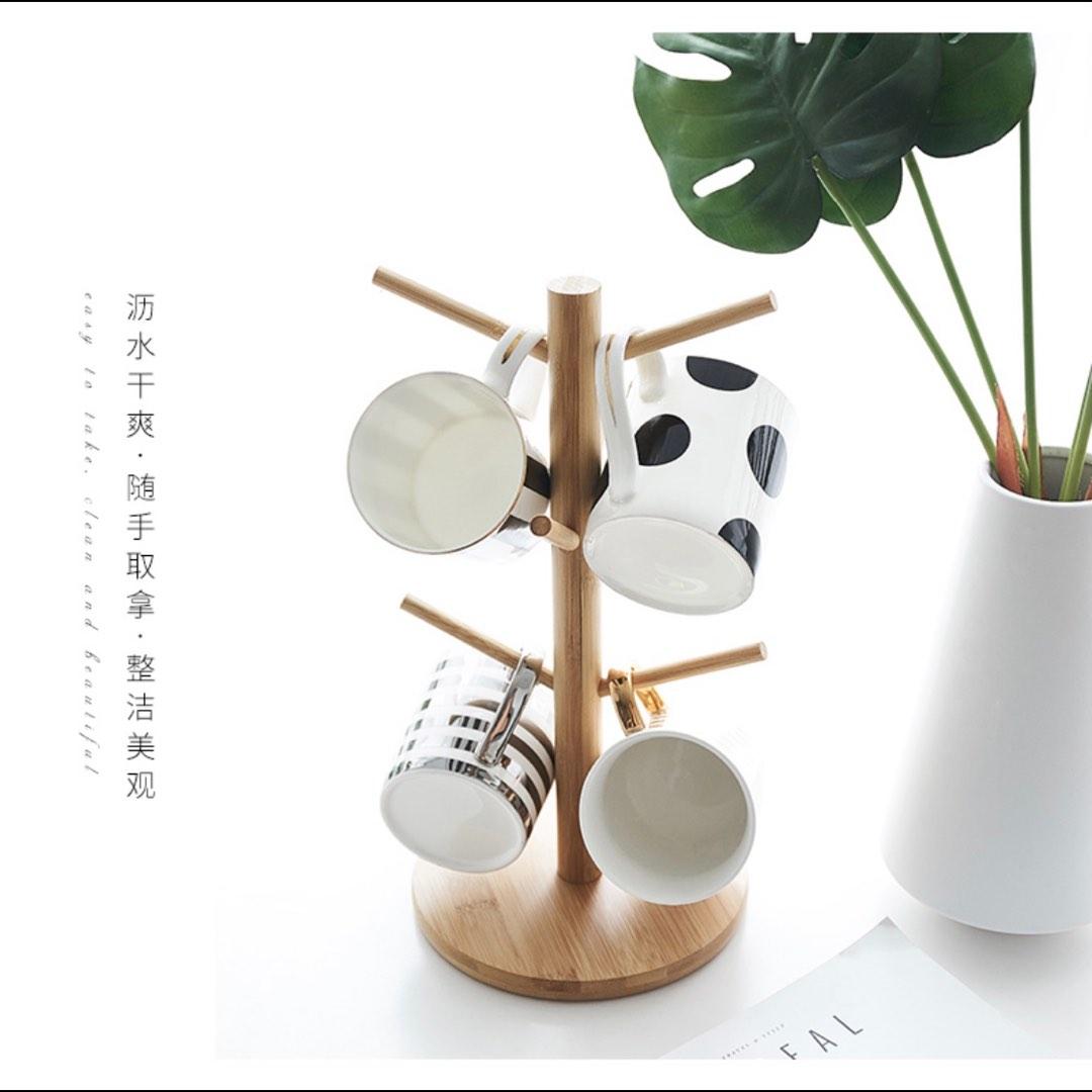 Wooden cup holder stand, Furniture & Home Living, Kitchenware ...