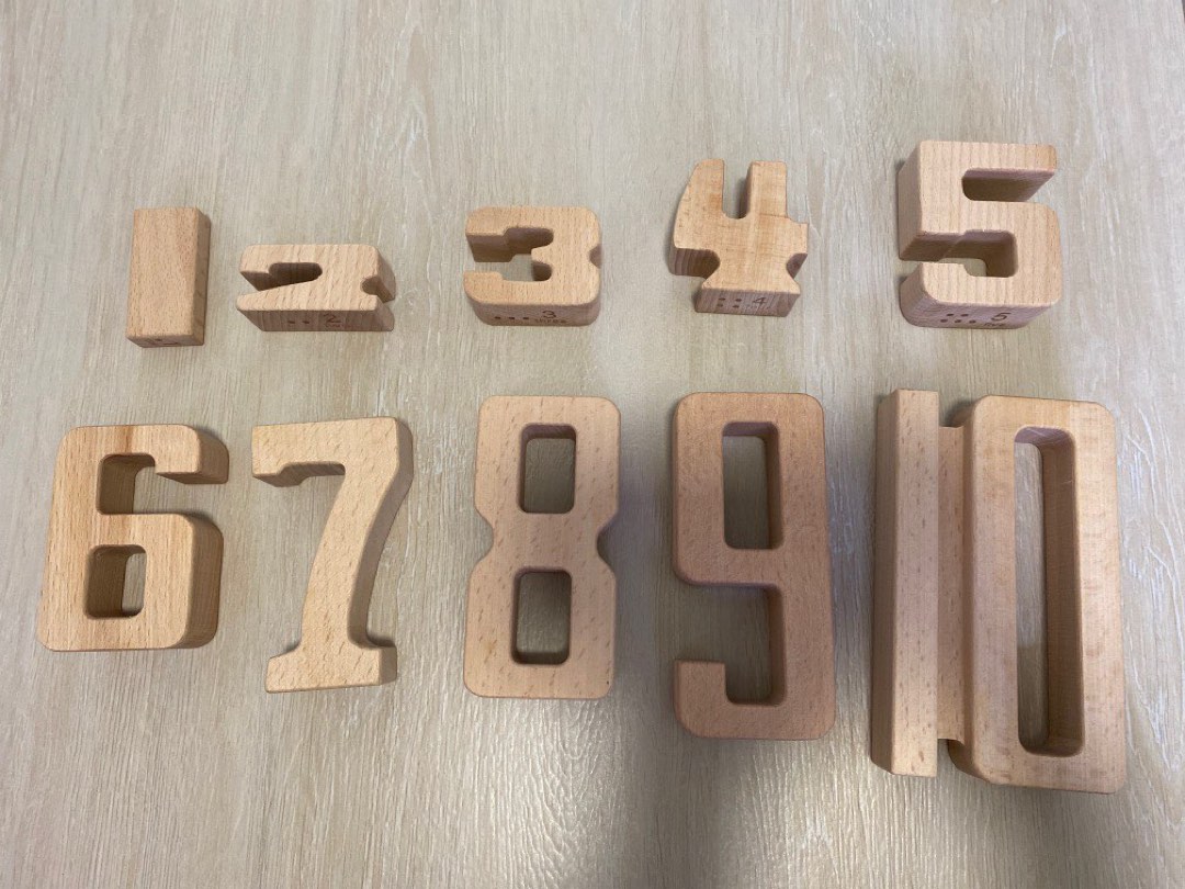 Wooden Number Blocks Montessori Toy, Hobbies & Toys, Toys & Games on ...