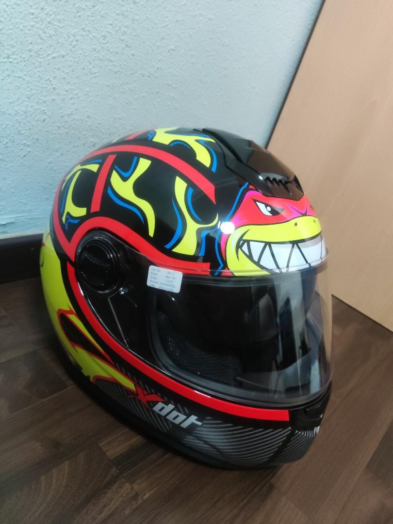 XDOT model G2500p(Q) shark orange limited full face helmet, Motorcycles ...