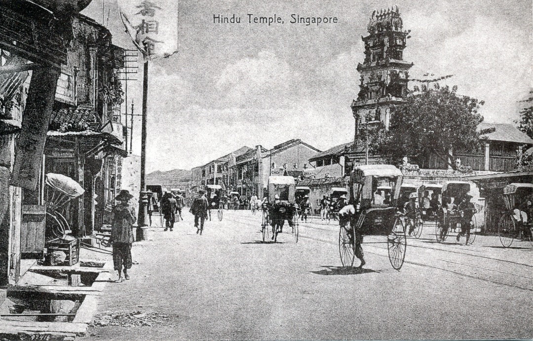 1900s Sri Mariamman Temple at South Bridge Road. Early S'pore Postcard ...