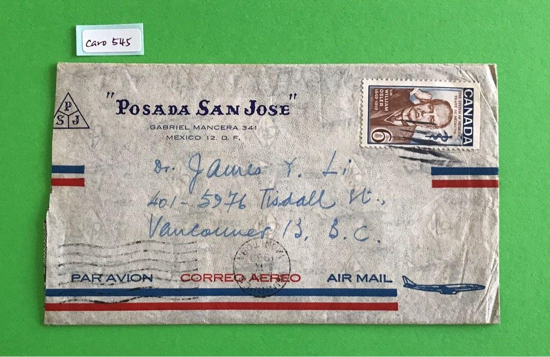 1969 Chinese letter written on Mexico stationery, from student in ...