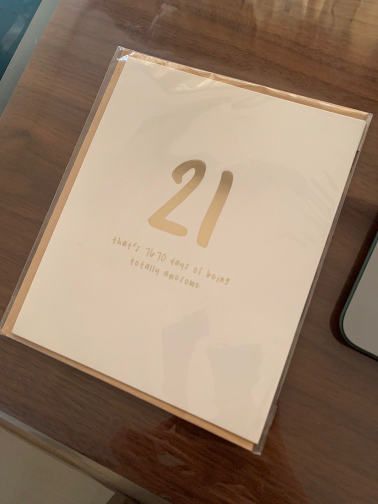 21st bday card, Hobbies & Toys, Stationery & Craft, Occasions & Party Supplies on Carousell