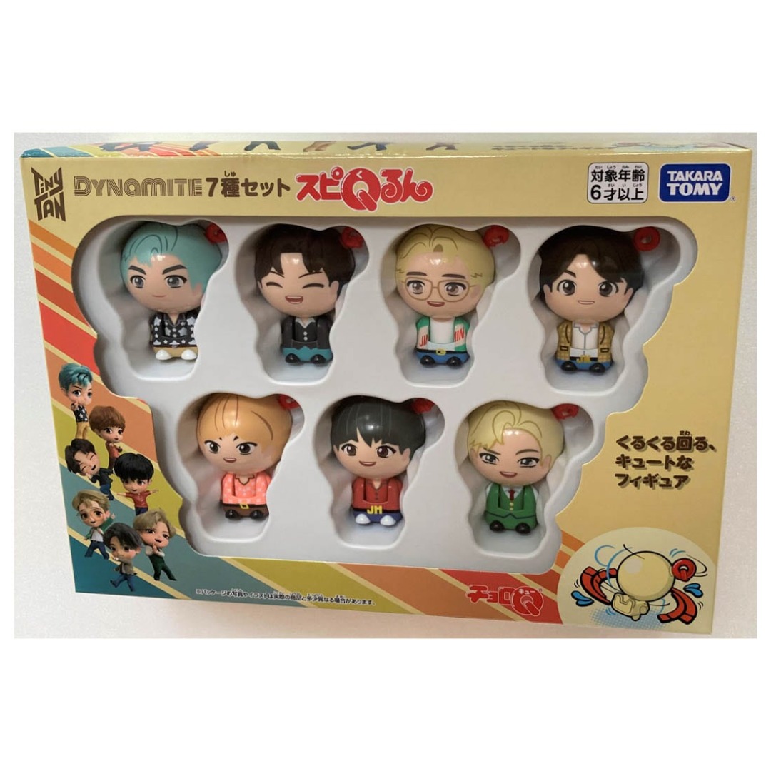 [預訂2210] Takara Tomy Spi Q-run - TinyTan Dynamite 7 Pack Set 防彈少年團 BTS 套裝, 兒童＆孕婦用品, 嬰兒玩具 - Carousell
