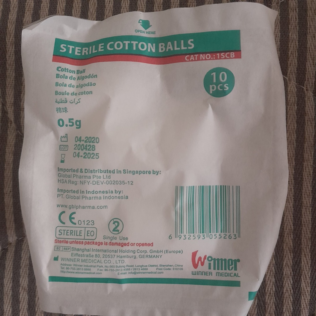 37 packets of Winner Sterile Cotton Balls(10pcs per packet), Health ...