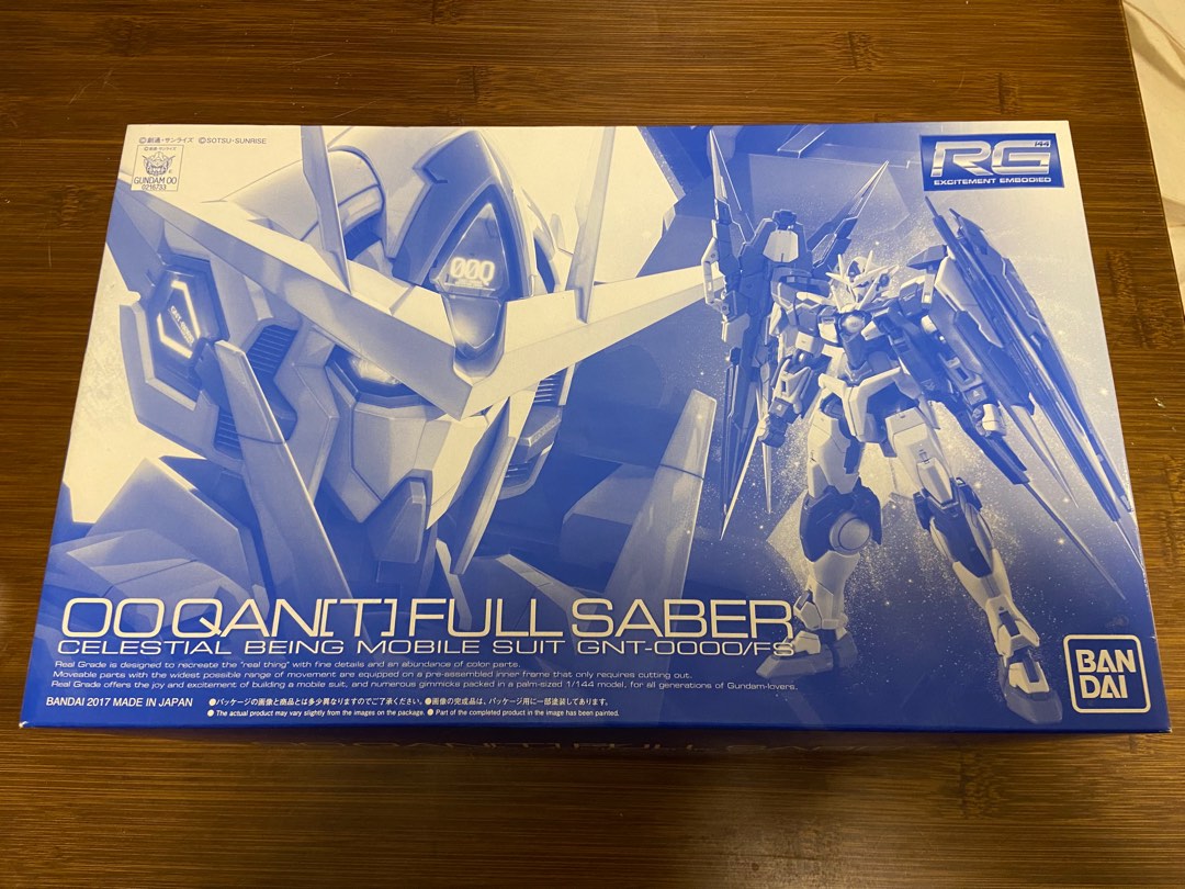 全新 未砌 P Bandai RG 00V 00q 00 QAN[T] full saber gundam GN 劍 高達 全刃式 模型, 興趣及遊戲, 玩具 & 遊戲類 - Carousell