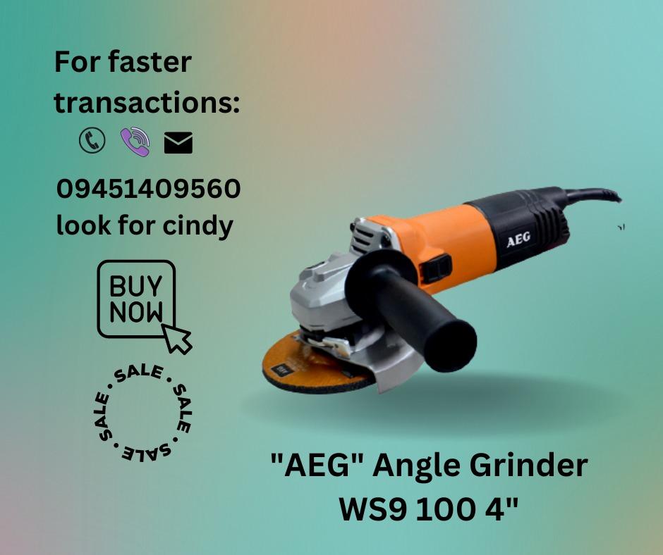 "AEG" Angle Grinder WS9 100 4", Commercial & Industrial, Construction ...