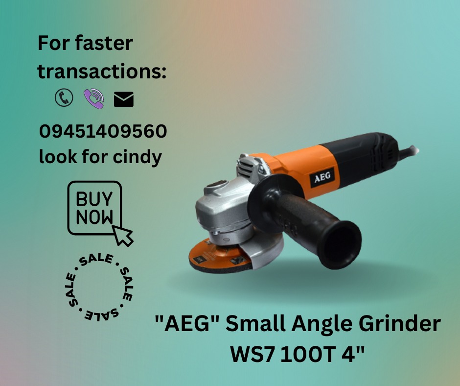 "AEG" Small Angle Grinder WS7 100T 4", Commercial & Industrial ...