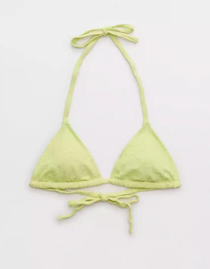 Aerie Terry String Triangle Bikini Top, Fesyen Wanita, Pakaian Wanita ...