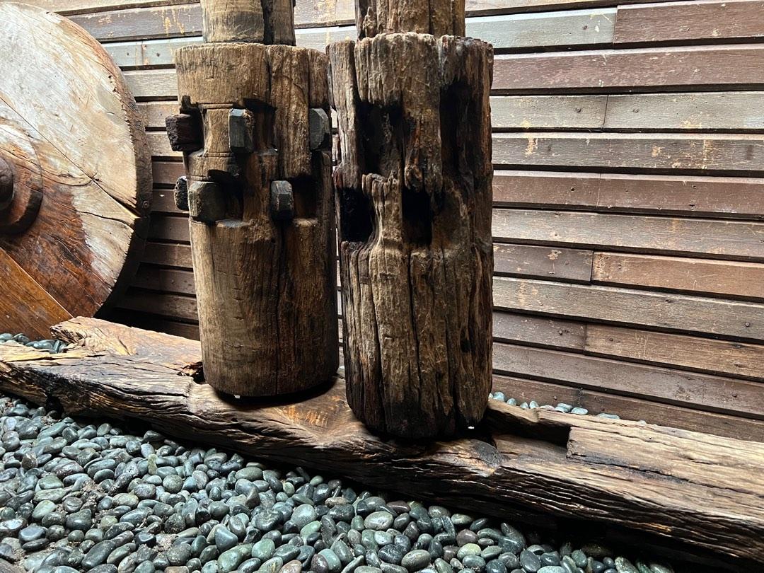 Antique Molave Dadapilan sugar cane mill, Hobbies & Toys, Memorabilia ...