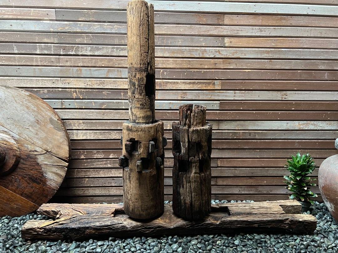 Antique Molave Dadapilan sugar cane mill, Hobbies & Toys, Memorabilia ...