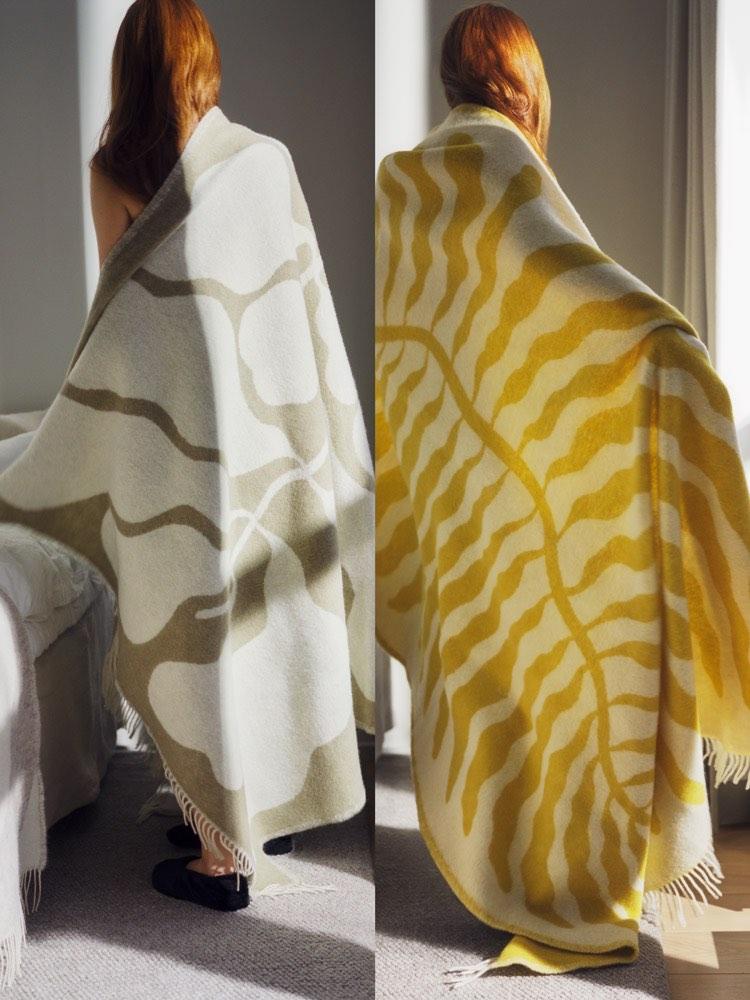 Arket Linnea Anderson Throw (Yellow), Furniture & Home Living, Home ...