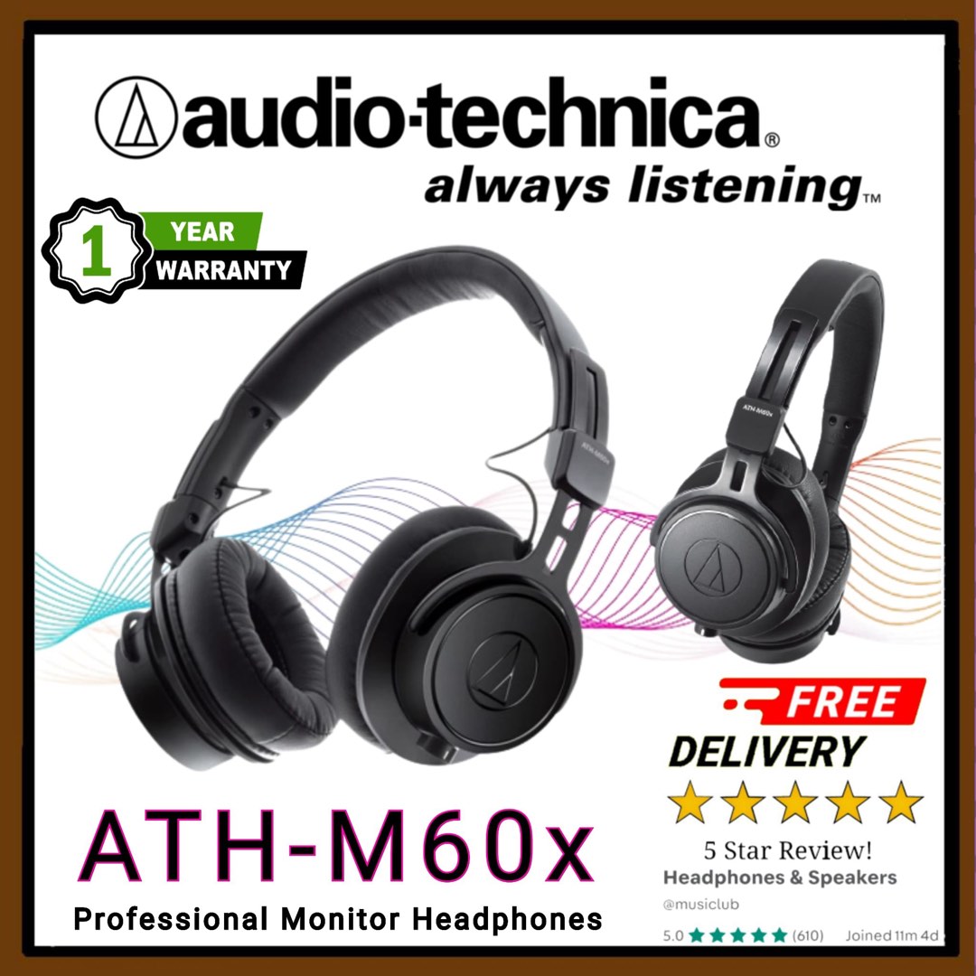 Audio Technica ATH-M60x, Audio, Headphones & Headsets on Carousell