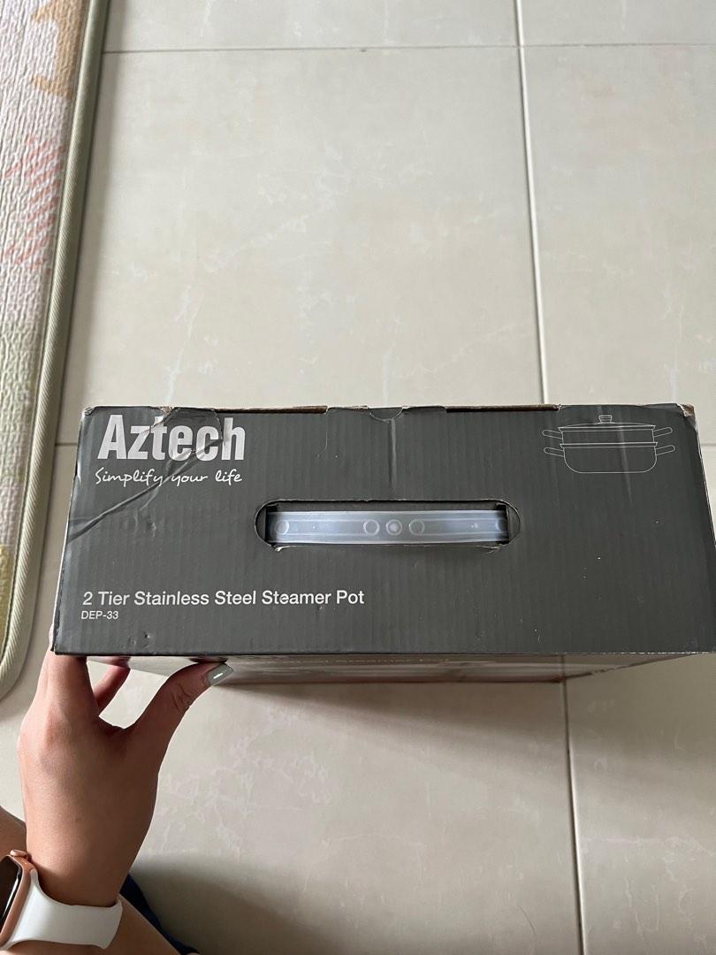 (Aztec) 2 Tier Stainless Steel Steamer Pot, Furniture & Home Living ...