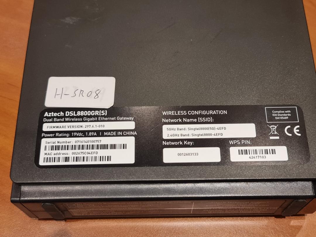 Aztech DSL8800GR(S) Dual Band Wireless Gigabit Ethernet Gateway ...