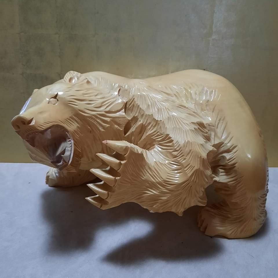 Bear display solid wood, Furniture & Home Living, Home Decor, Other ...