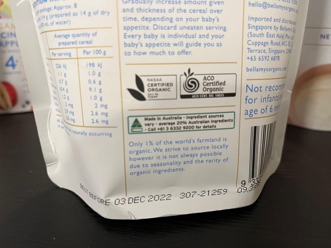 Bellamy baby porridge. Buy 3 free 1, Babies & Kids, Nursing & Feeding ...