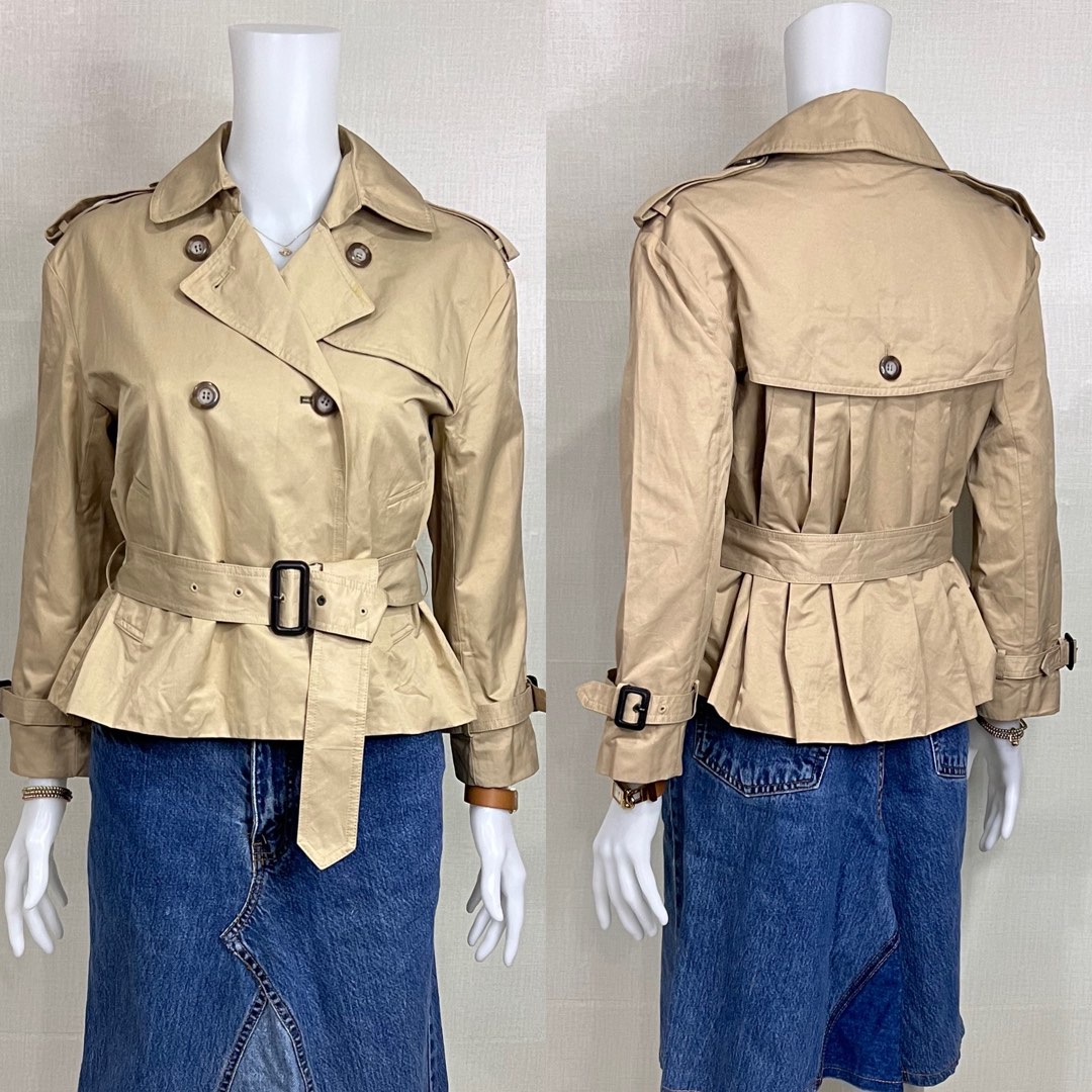 Belted Trench Coat Mini, Women's Fashion, Coats, Jackets and Outerwear ...