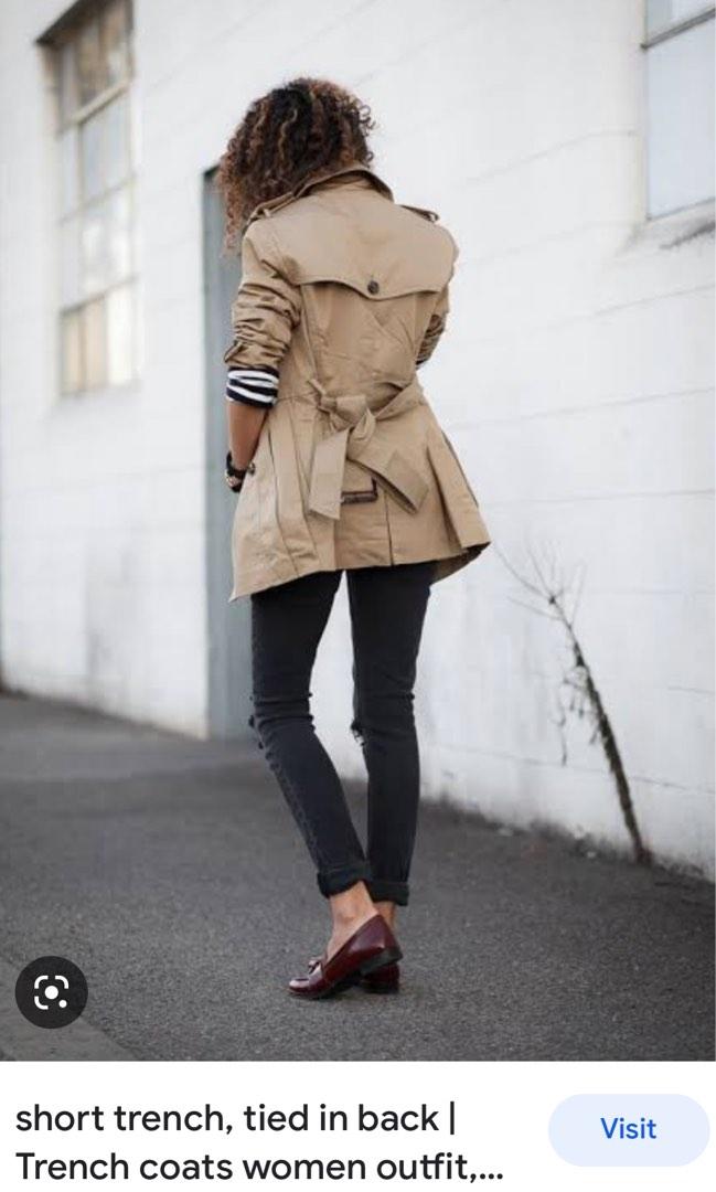 Belted Trench Coat Mini, Women's Fashion, Coats, Jackets and Outerwear ...