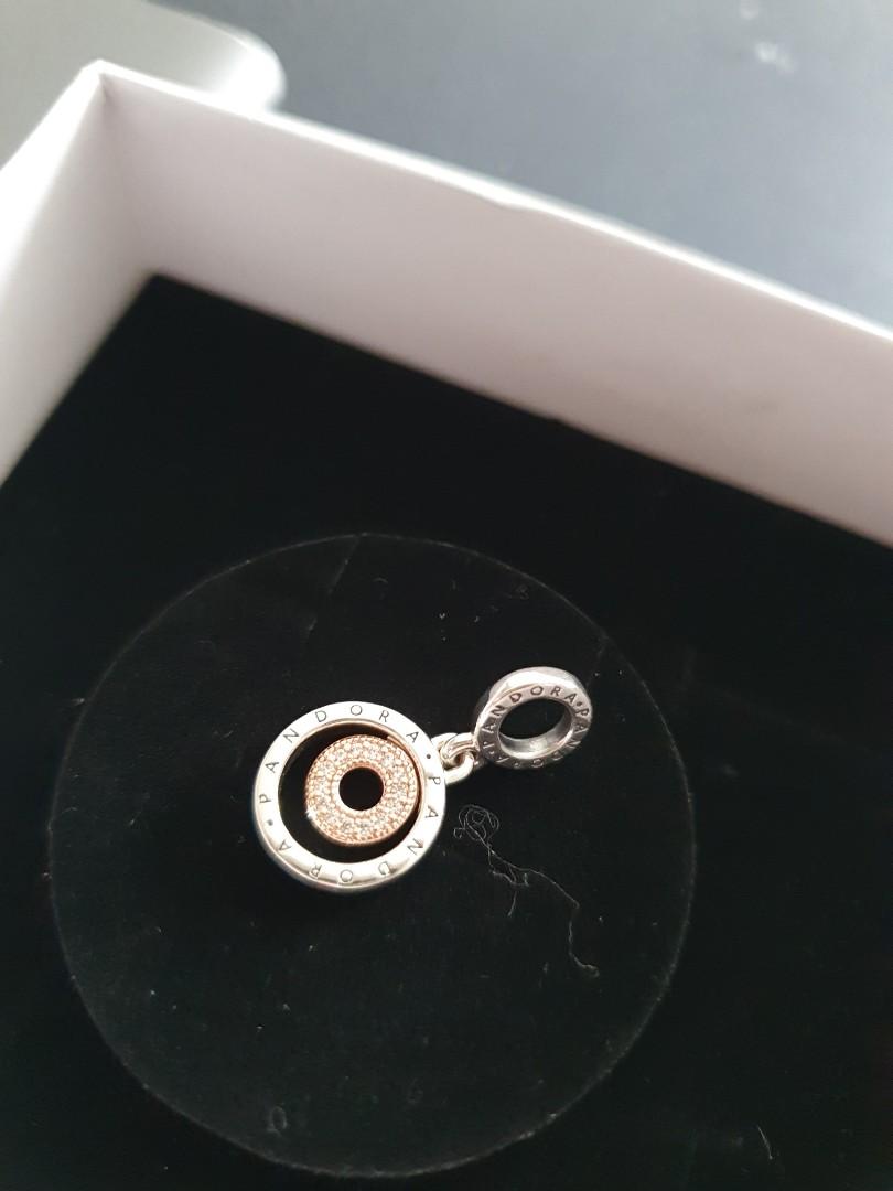 BN Pandora Signature Two-Tone Logo Circles Dangle Charm, Women's ...