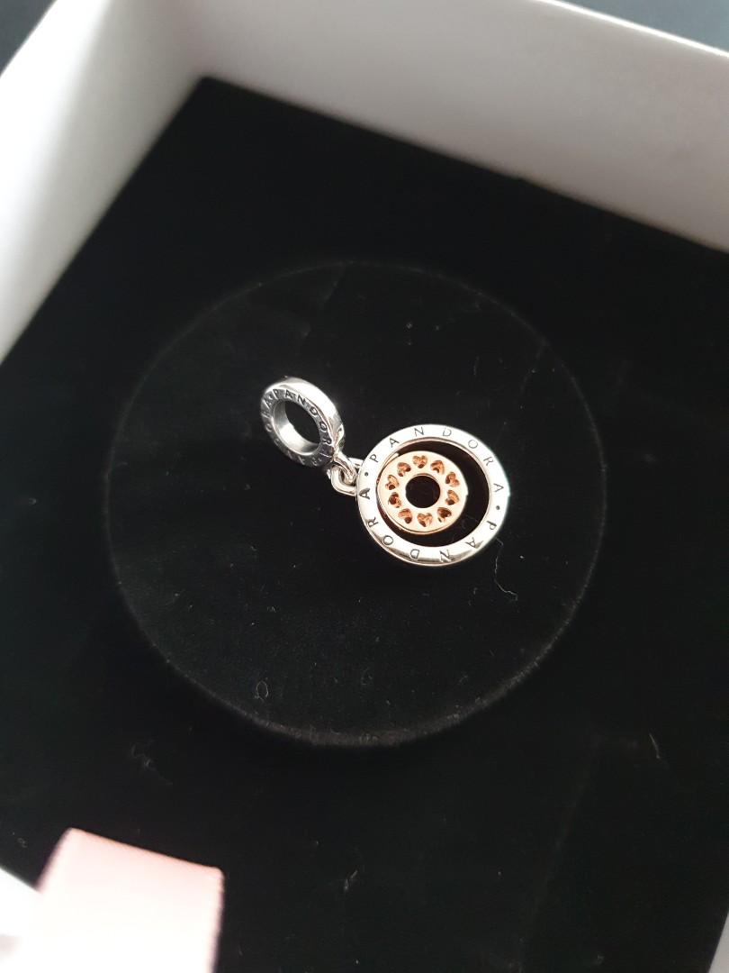 BN Pandora Signature Two-Tone Logo Circles Dangle Charm, Women's ...